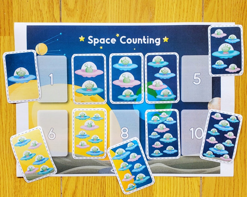 Space Counting Printable, Solar System Number Activity, Toddler ...