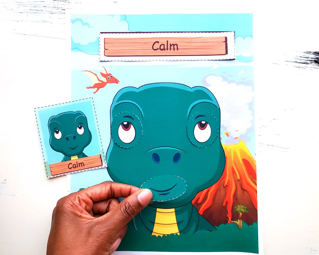 Dinosaur Social Emotional Learning Preschool Printable, Learn Feelings ...