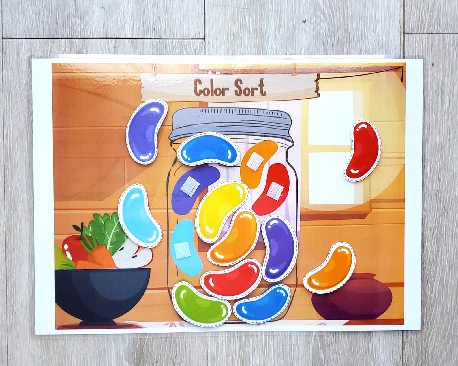 Color Sorting Activity, Montessori Color Matching Printable for Toddler ...