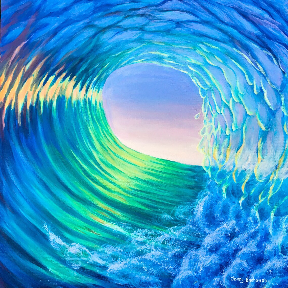 Surf Art Ocean Painting Acrylic Painting Abstract Canvas Wall - Etsy ...