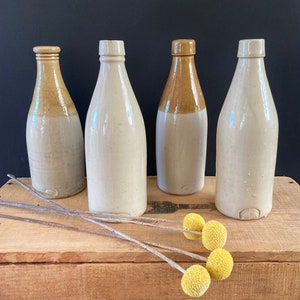 Collection of 4 Antique Stoneware Ginger Beer Bottles From Scotland and ...