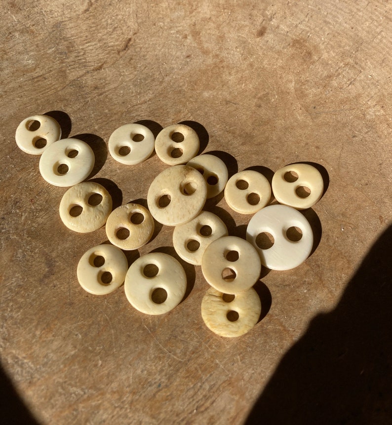 Collection of 16 Hand Carved Bovine Bone Buttons From the - Etsy