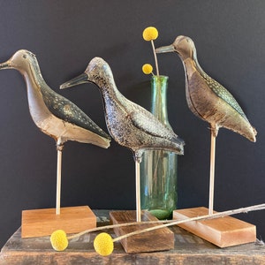 Tin Shorebird Decoy or Tinnie C1900, Antique Folding Metal Yellowlegs ...