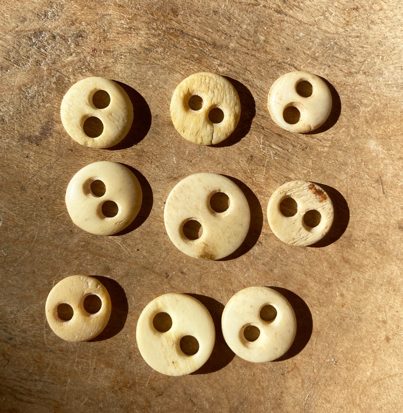 Collection of 16 Hand Carved Bovine Bone Buttons From the - Etsy