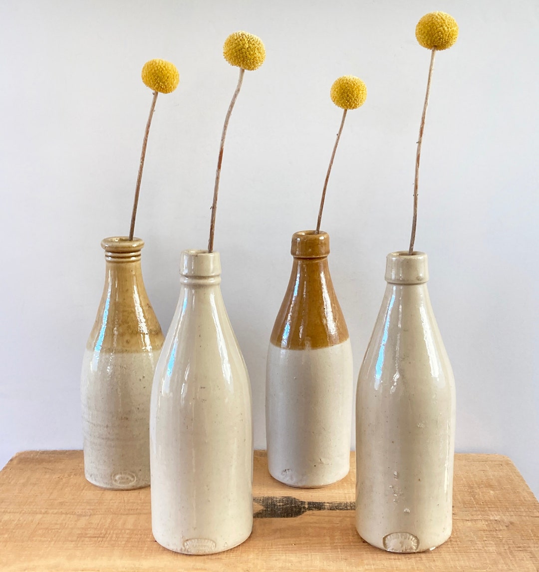 Collection of 4 Antique Stoneware Ginger Beer Bottles From Scotland and ...