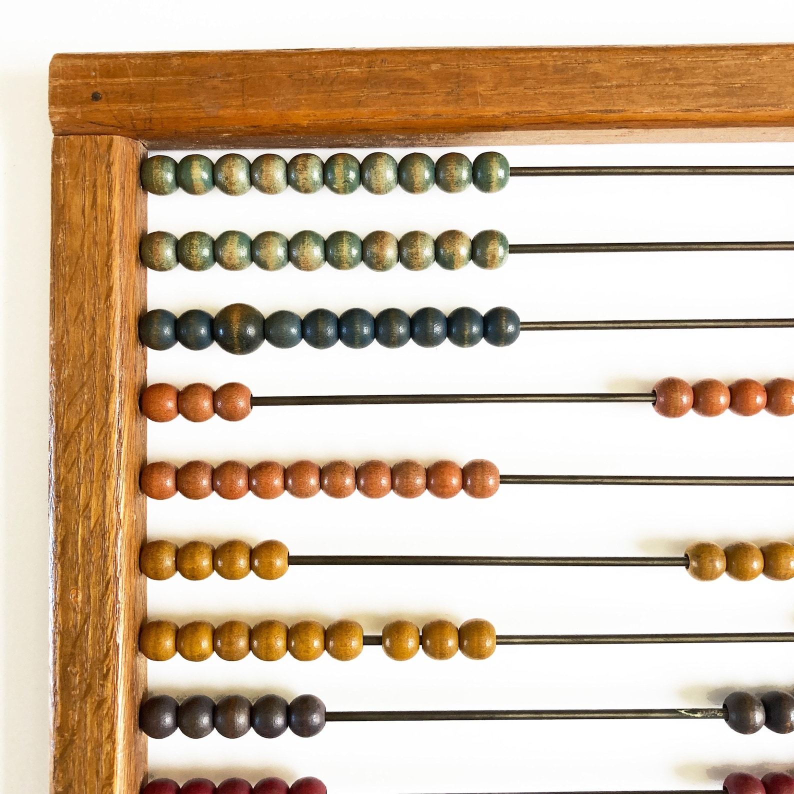 Vintage Wooden Abacus C1920, Handmade With Colorful Wood Beads and ...