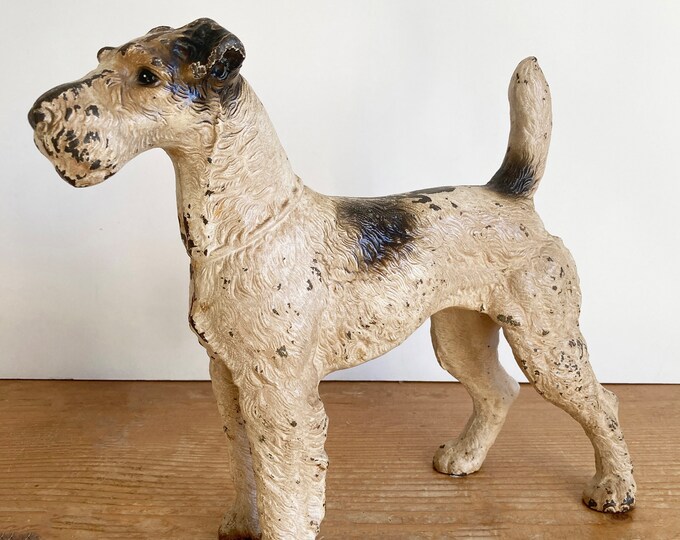Rare, Largest Version of Hubley Wire Haired Fox Terrier Doorstop ...