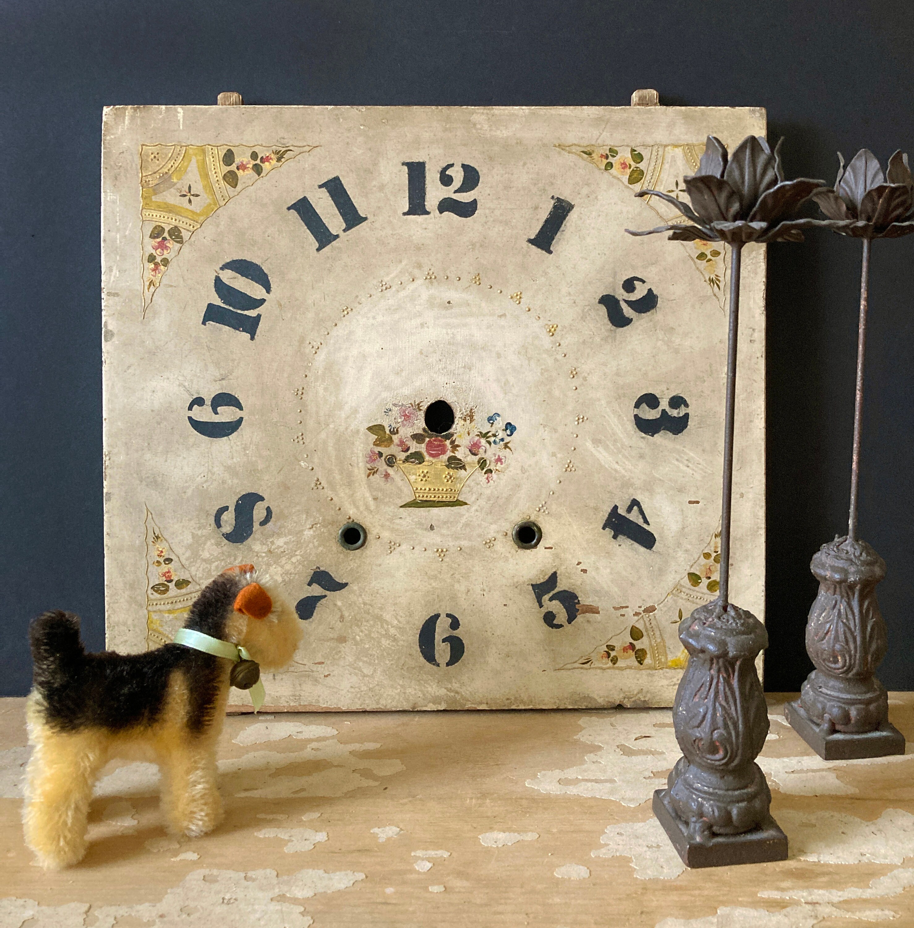Antique Folk Art Clock Dial C1920 Hand-painted Clock Face - Etsy