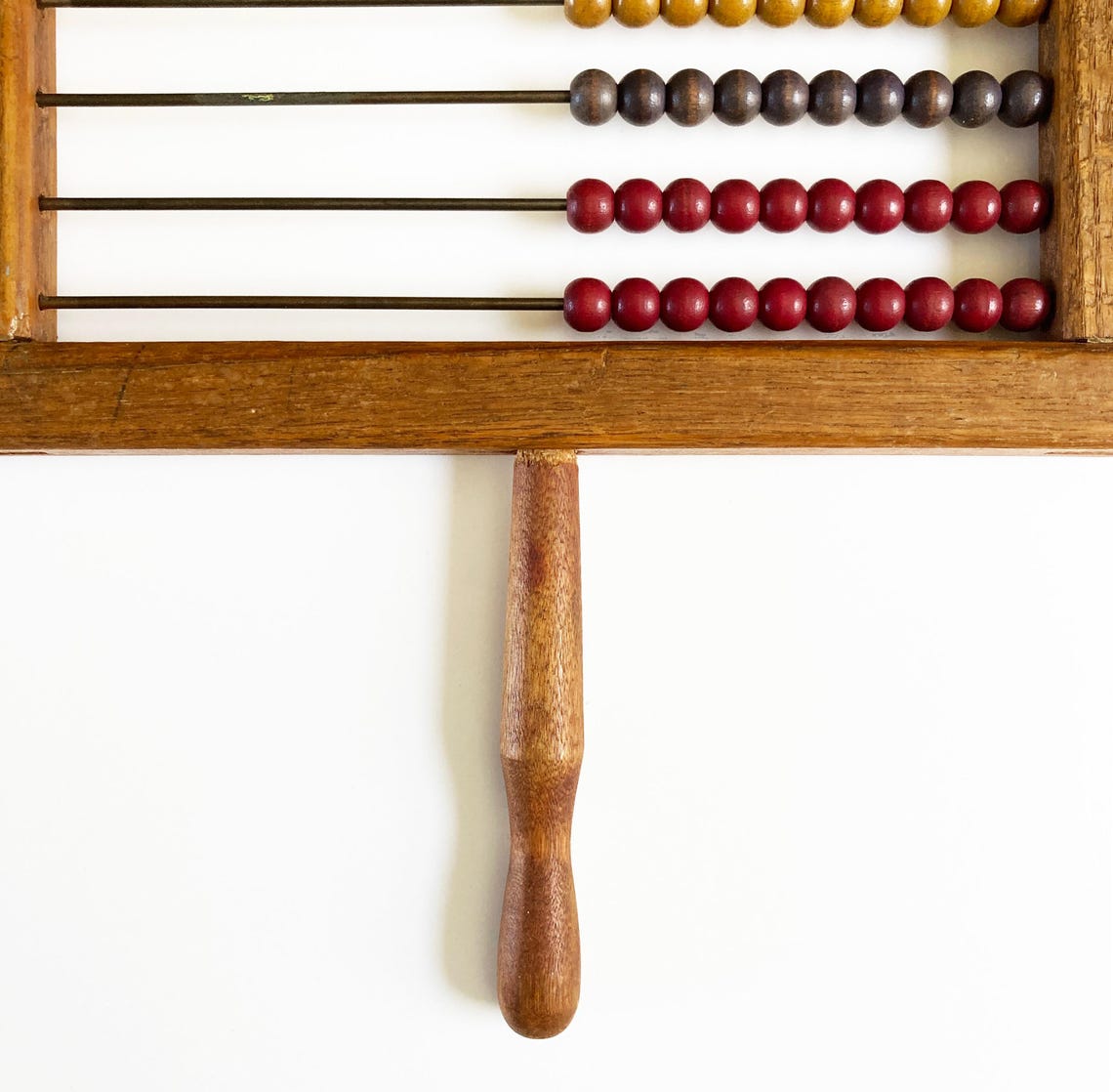 Vintage Wooden Abacus C1920, Handmade With Colorful Wood Beads and ...