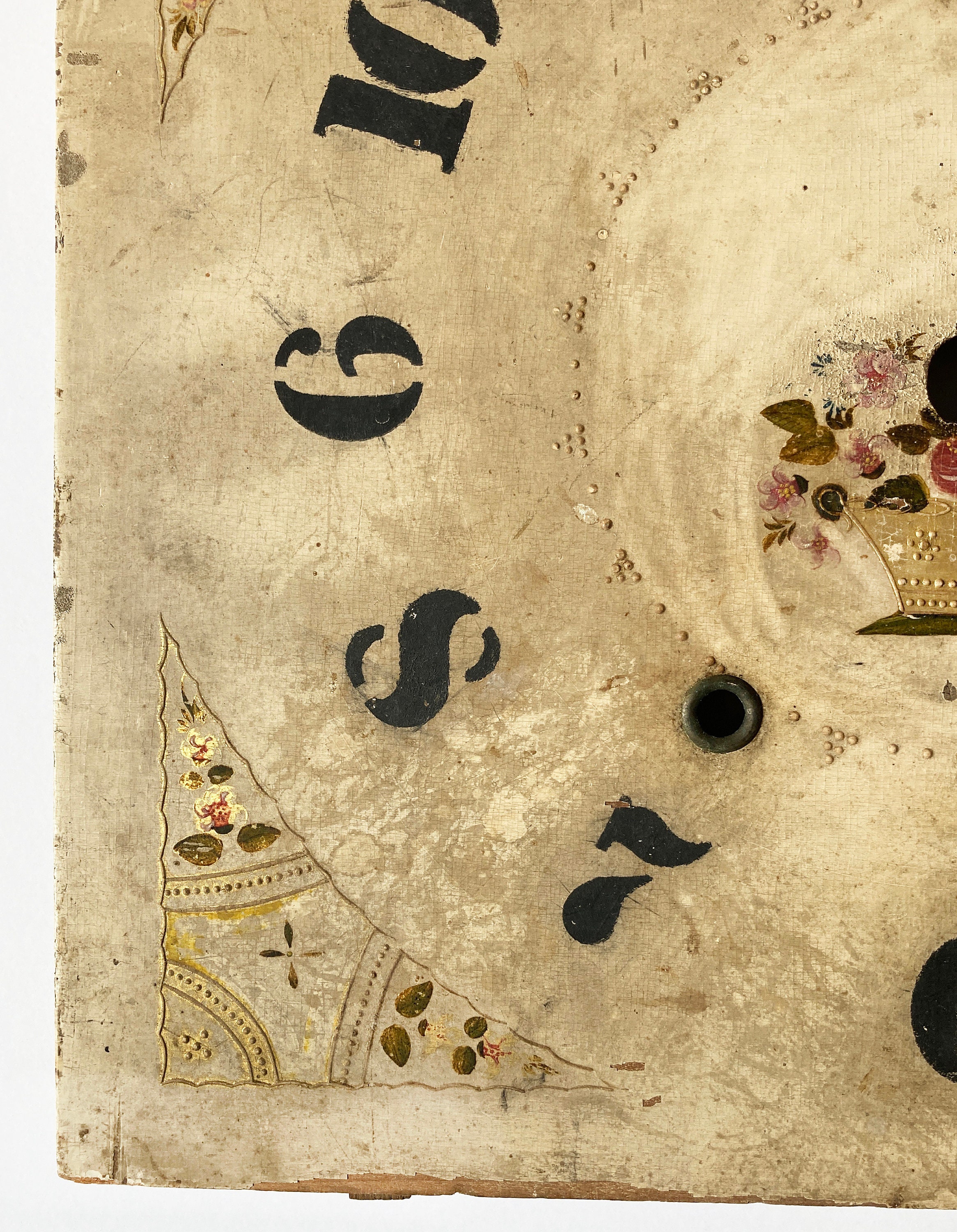 Antique Folk Art Clock Dial C1920 Hand-painted Clock Face - Etsy