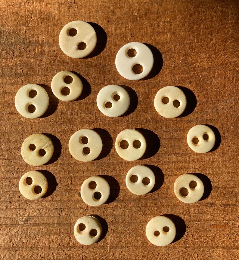 Collection of 16 Hand Carved Bovine Bone Buttons From the - Etsy