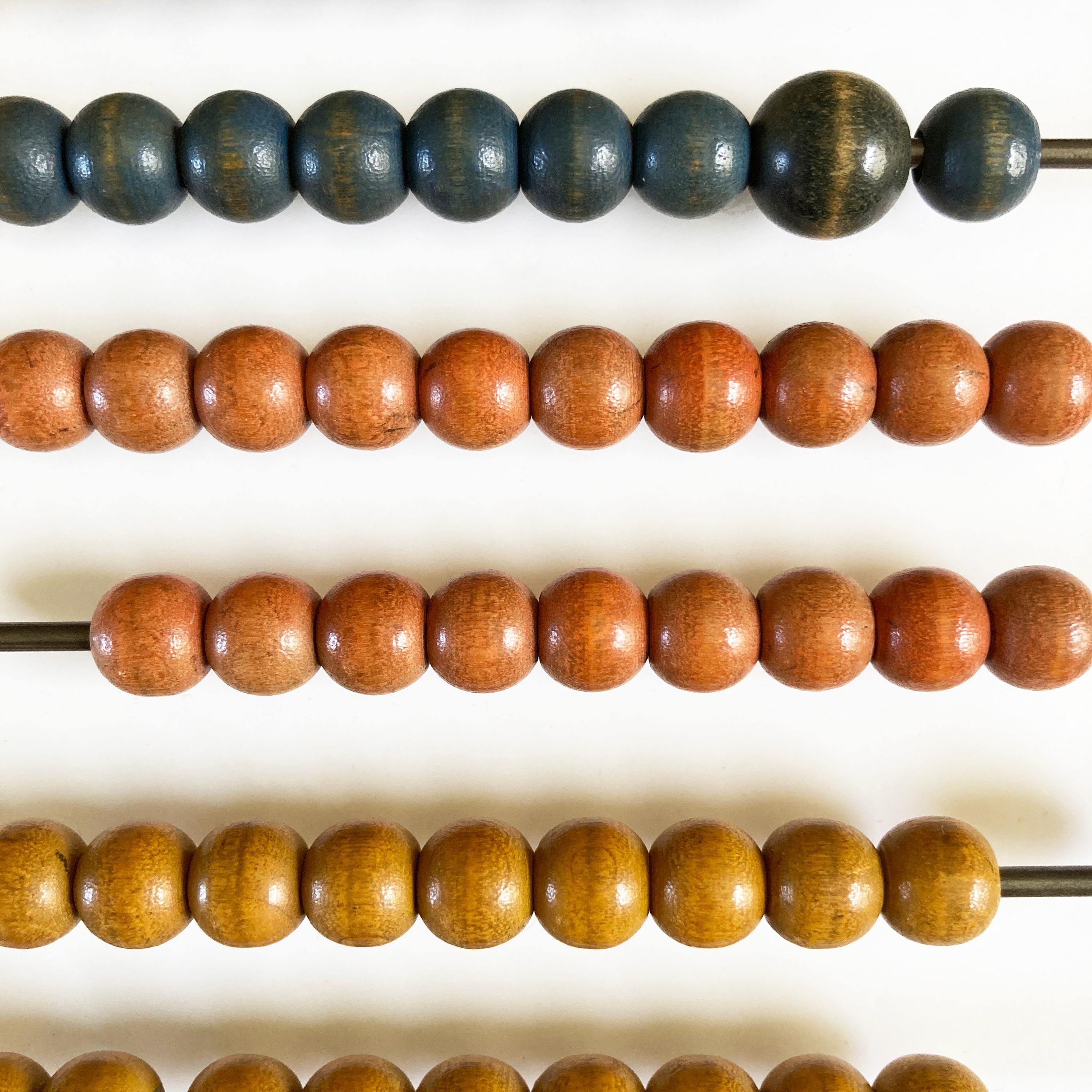 Vintage Wooden Abacus C1920, Handmade With Colorful Wood Beads and ...