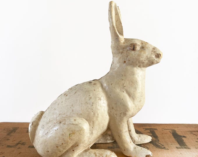 Rare, Antique Cast Iron Hubley Rabbit Doorstop C1910, Original Paint ...