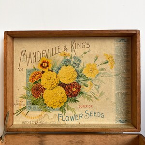 Antique Flower Seed Box From Mandeville & King Co., Wooden Country ...