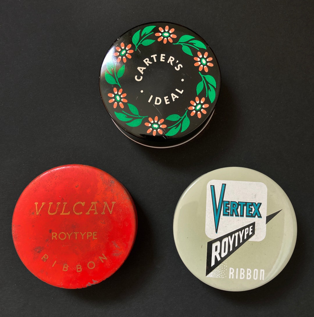 Set of Vintage Typewriter Ribbon Tins C1940, Collectible Advertising ...