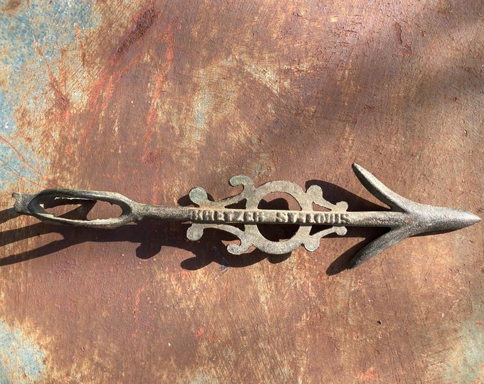Antique Cast Iron Weathervane Arrow C1890, Kretzer St.louis, Rustic ...