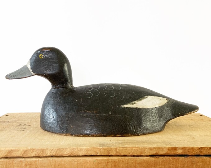 Vintage Wooden Duck Decoy, Circa 1930, Bluebill Duck Lure, American ...