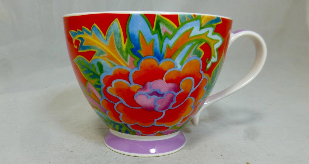 Vibrant Floral Maxwell & Williams Australian Porcelain Footed Mug in ...