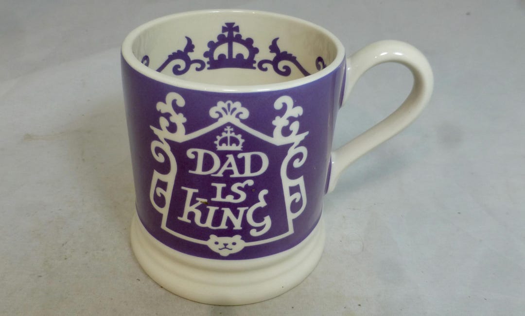 Emma Bridgewater “dad is King” Purple & White Half Pint Mug – Father’s ...