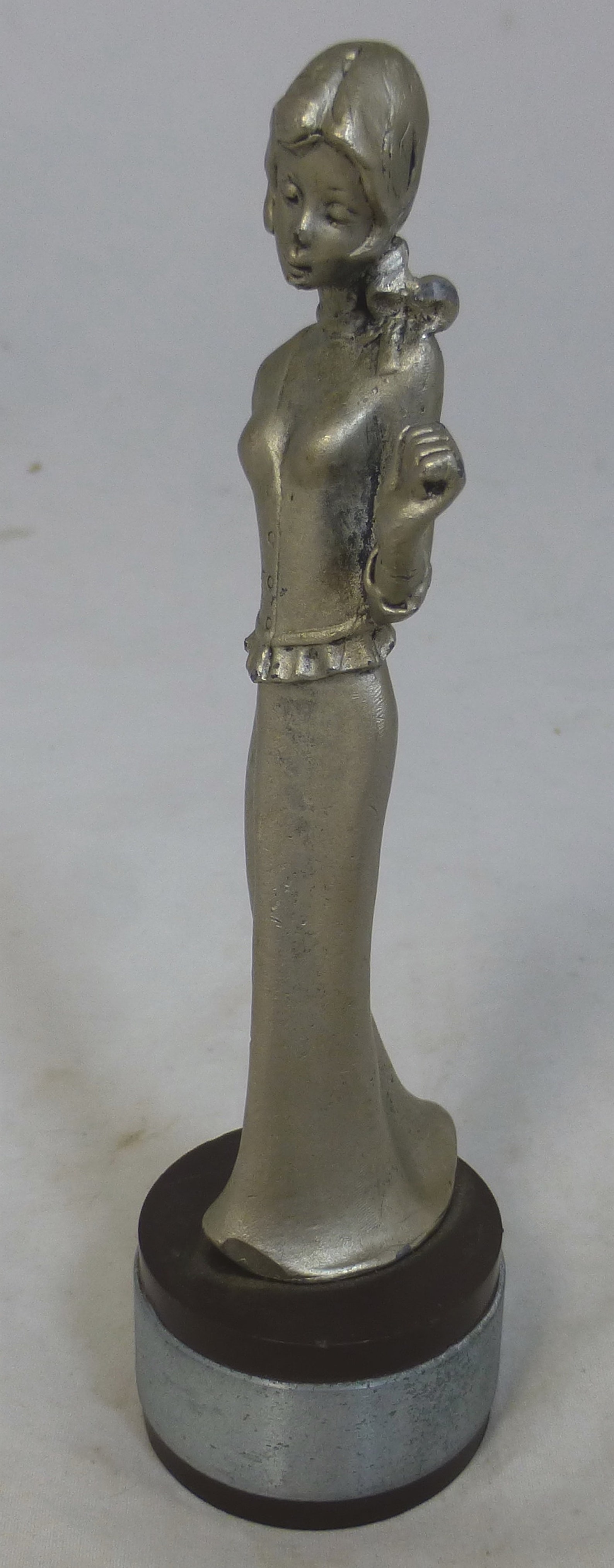 Vintage Peltro Italian Pewter Elegant Young Lady Wearing Long Dress ...
