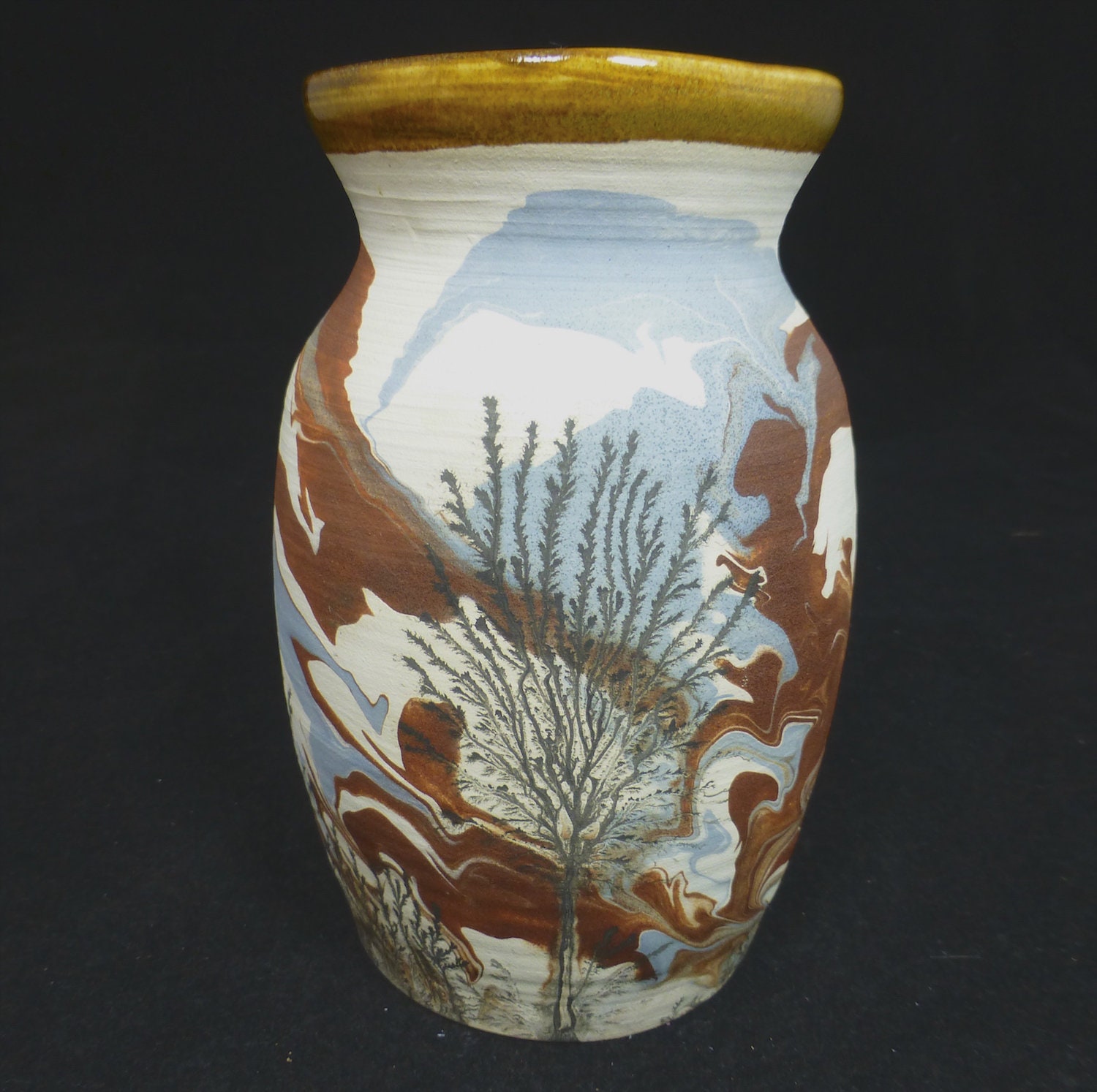 Sevierville Pottery Tennessee Ceramic Vase With Tree and | Etsy