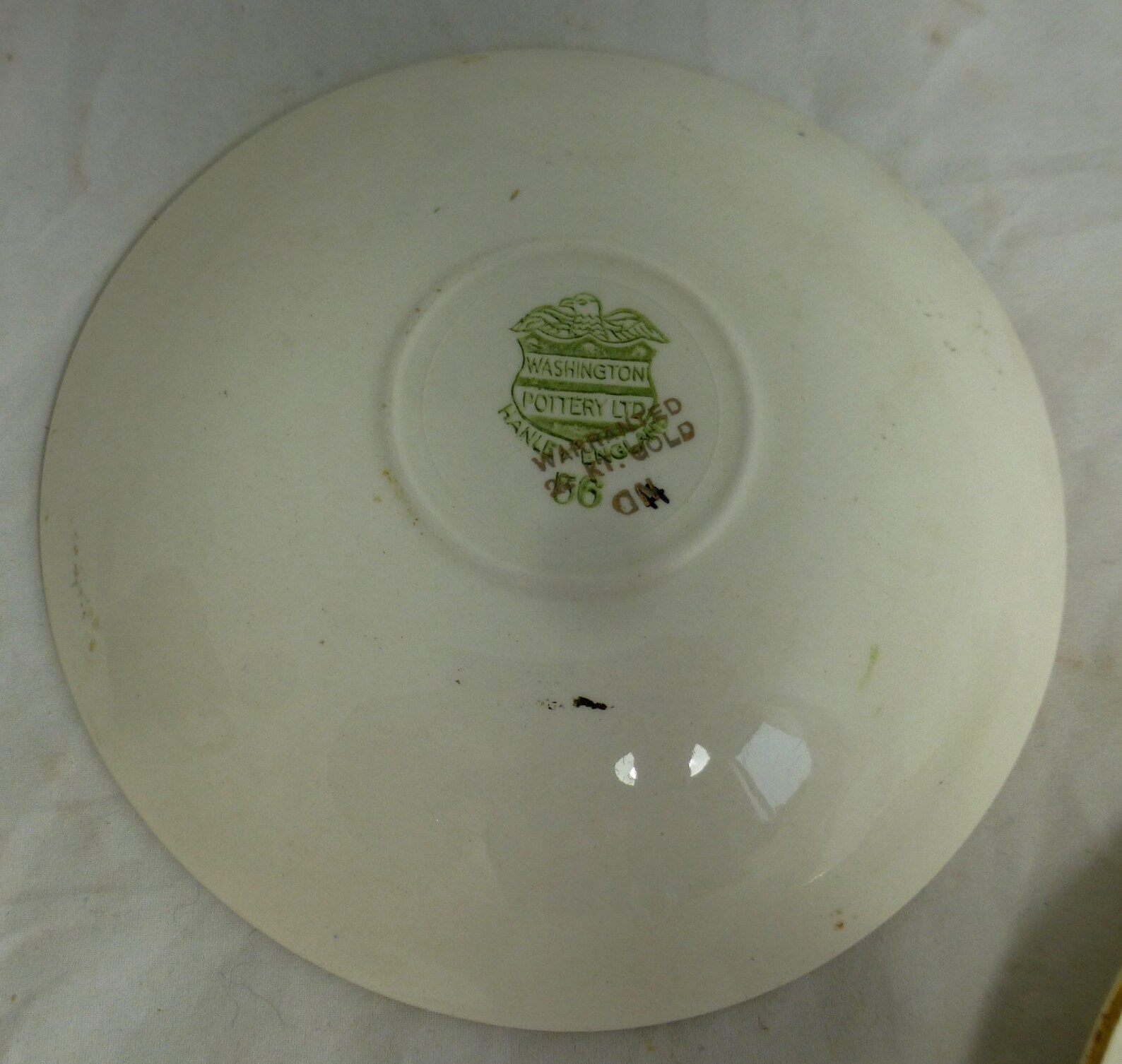 Washington Pottery Ltd China Tea Set Trio – Green Check and Gold ...
