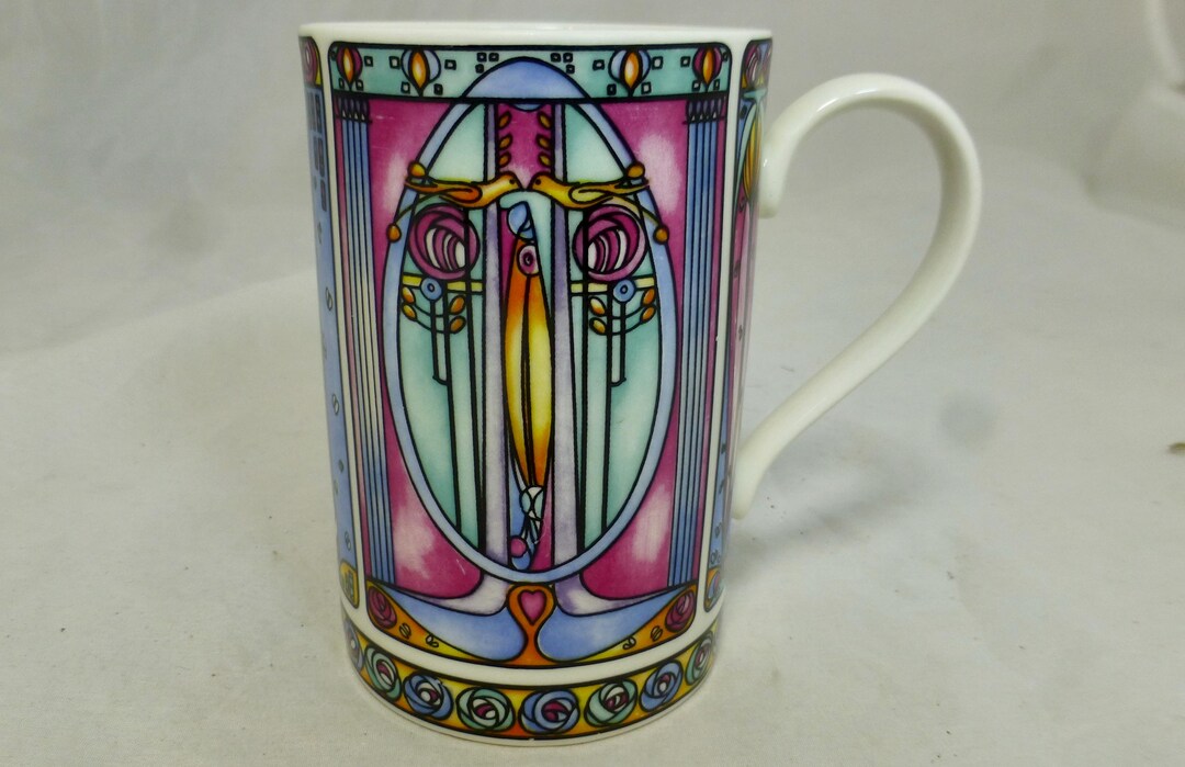 Vintage Dunoon Mackintosh Style Scottish Stoneware Porcelain Mug Art ...