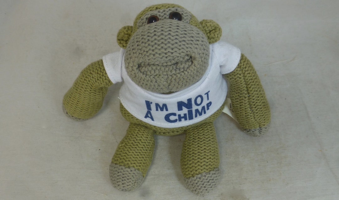 Rare Vintage “i’m Not a Chimp” Promotion Knitted PG Tips Monkey Chimp ...