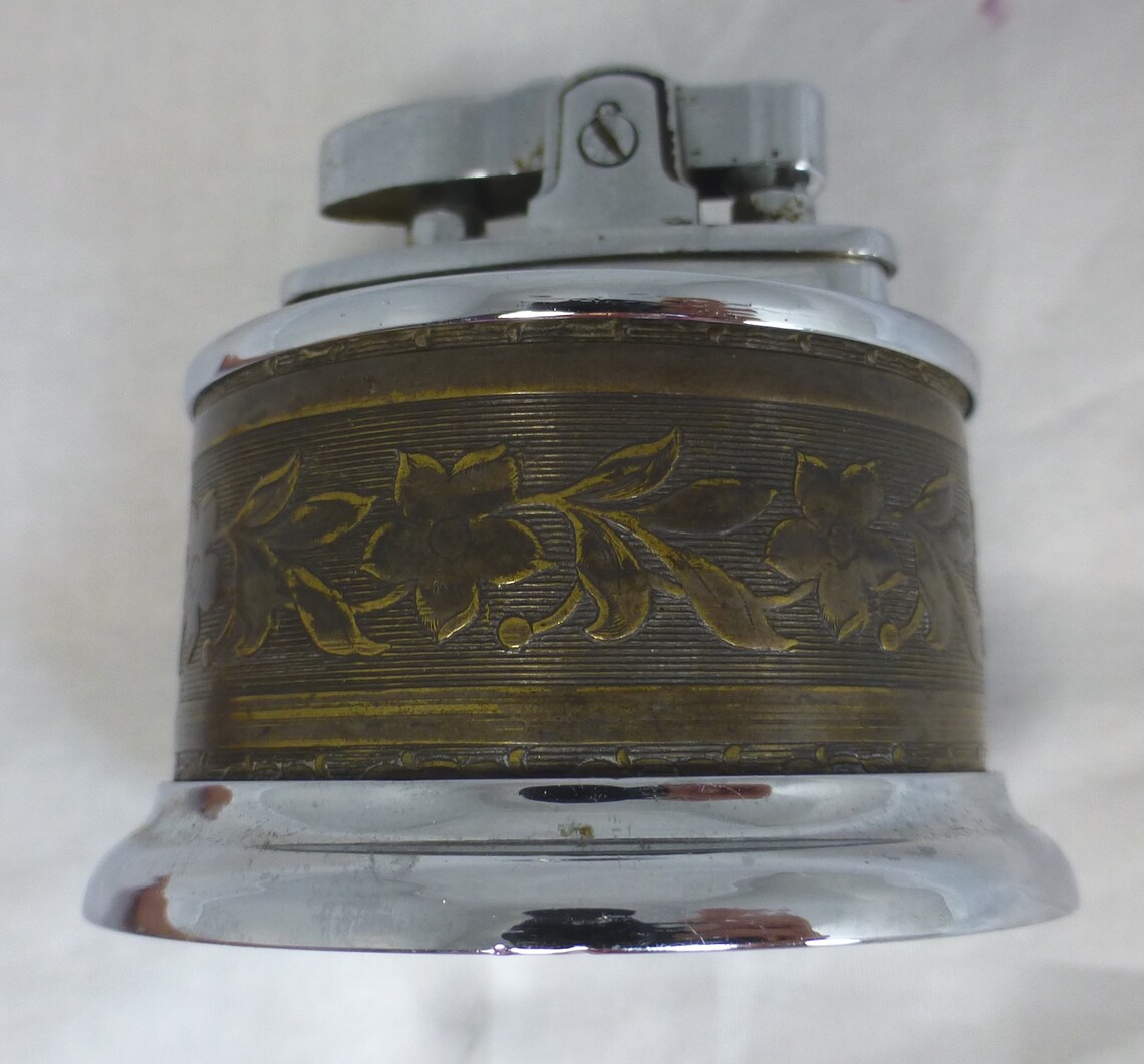 Rolstar Table Lighter With Etched Flower Design Limited | Etsy