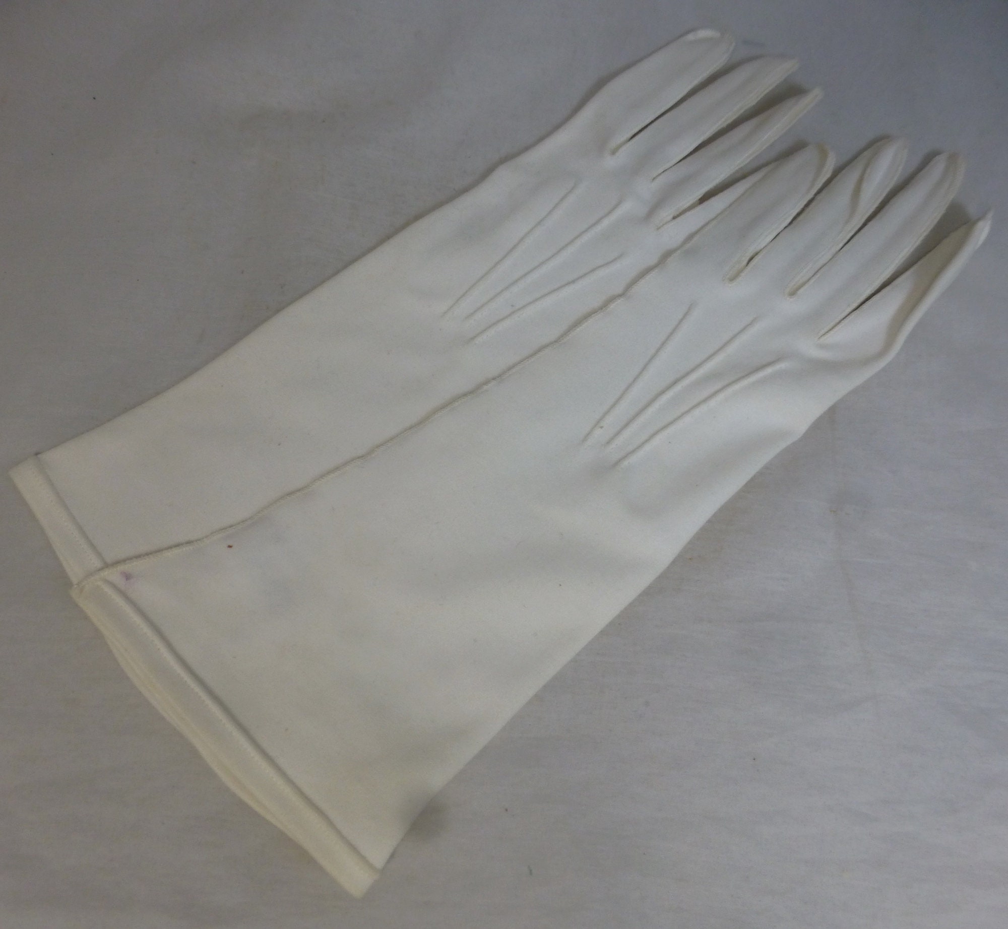 Vintage Ladies Cream White Soft Cotton Simplex Long Wrist Gloves 3 Lines of Raised Stitch Design Small Size 7 With Label Empire Made Etsy UK