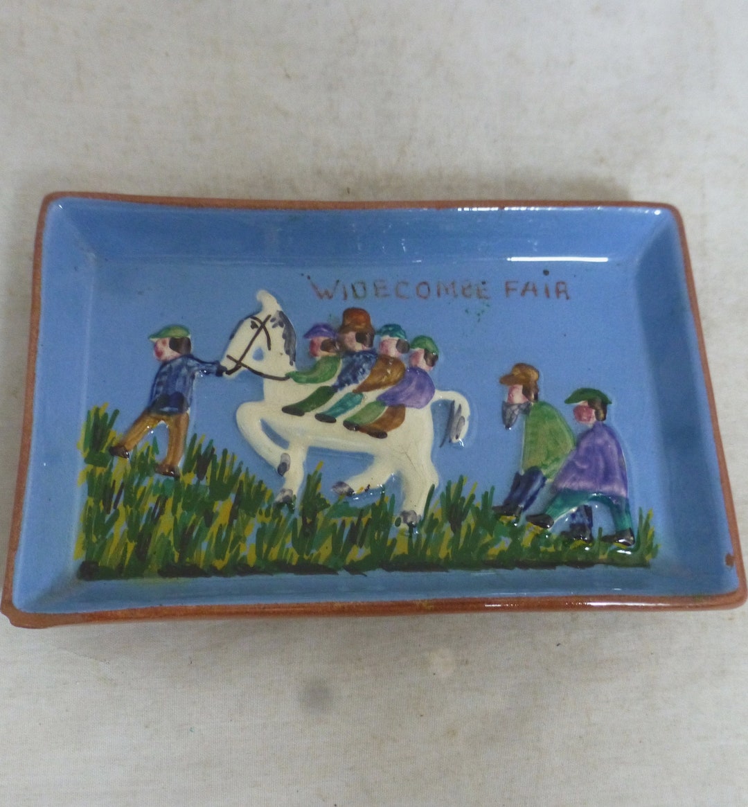 Vintage Royal Watcombe Torquay Mottoware Pottery Tray Widecombe Fair ...