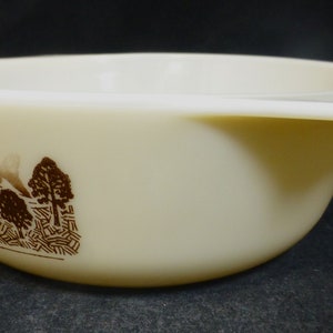 Pyrex Rustic Trees Series Forest Pattern Beige 2 Pint Casserole Serving ...