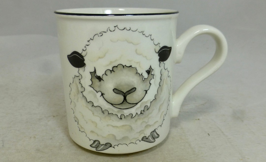 Vintage Arthur Wood Fun Woolly Sheep Back to Front Porcelain Mug - Made ...