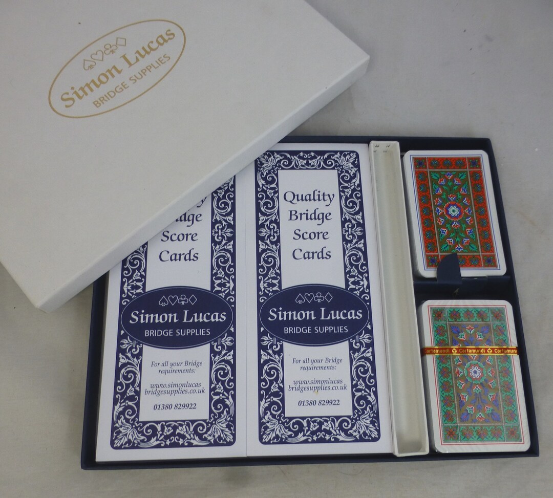 Vintage Bridge Cartamundi Belgian Playing Card Gift Set White ...