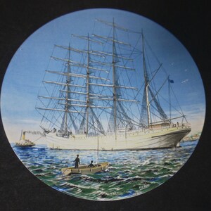 Poole Pottery Vintage Colourful Sailing Ship Scene 6 in Plate ...