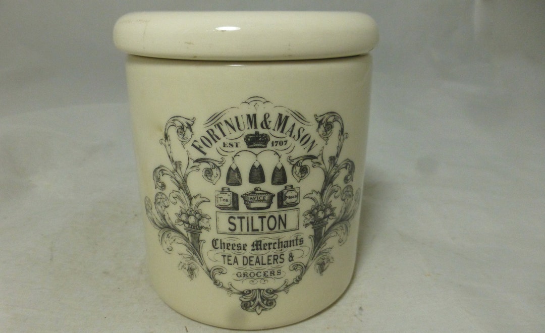 Fortnum & Mason Finest Stilton Cheese Cream Black Porcelain Storage ...