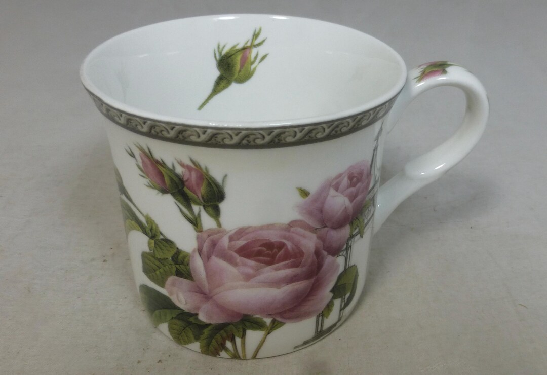 Kew Gardens Royal Botanic Garden Pink Rose Flower Fine Bone China Mug ...