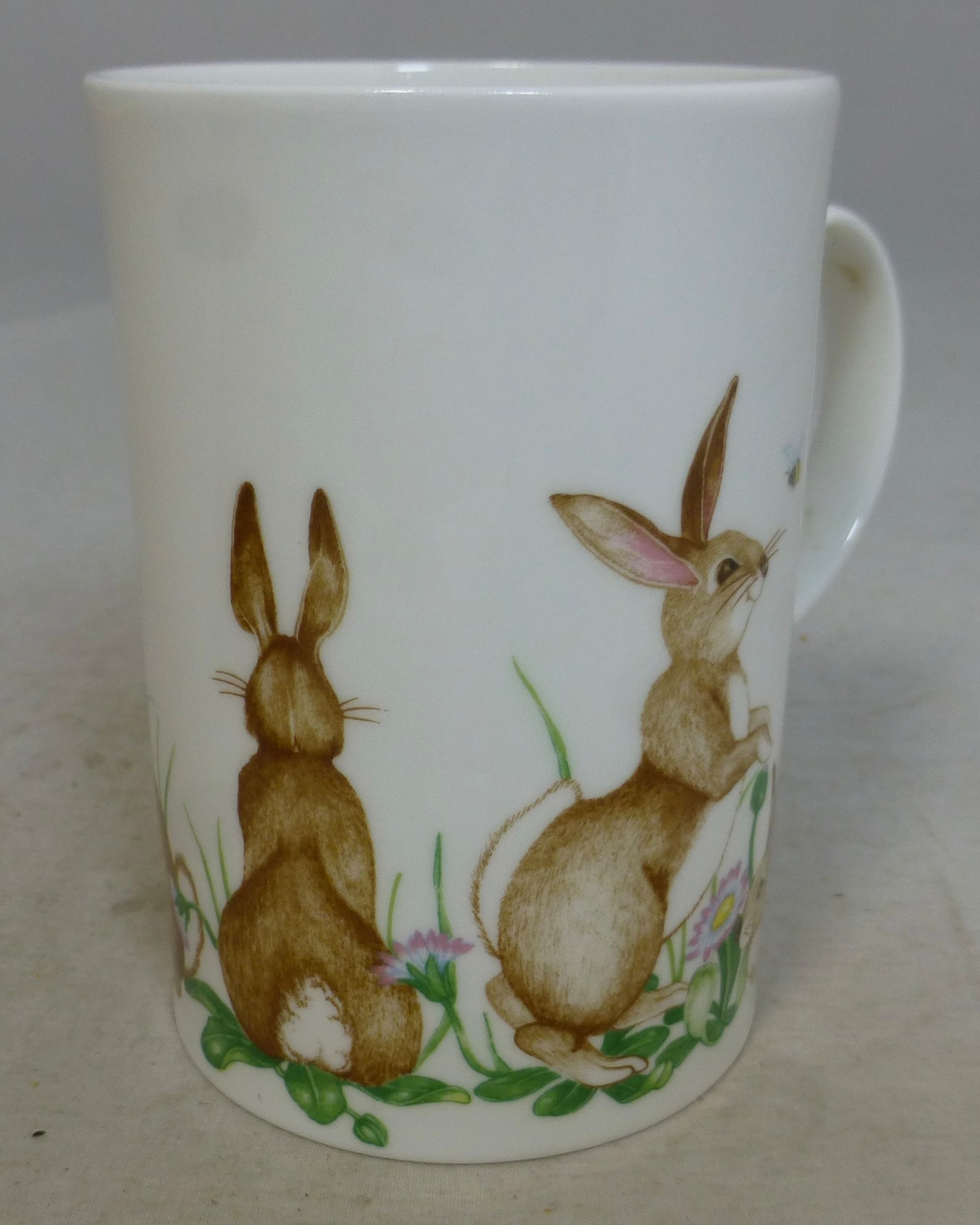 Dunoon Vintage Rustic Rascals Rabbit Family Fine Bone China Mug Cherry ...
