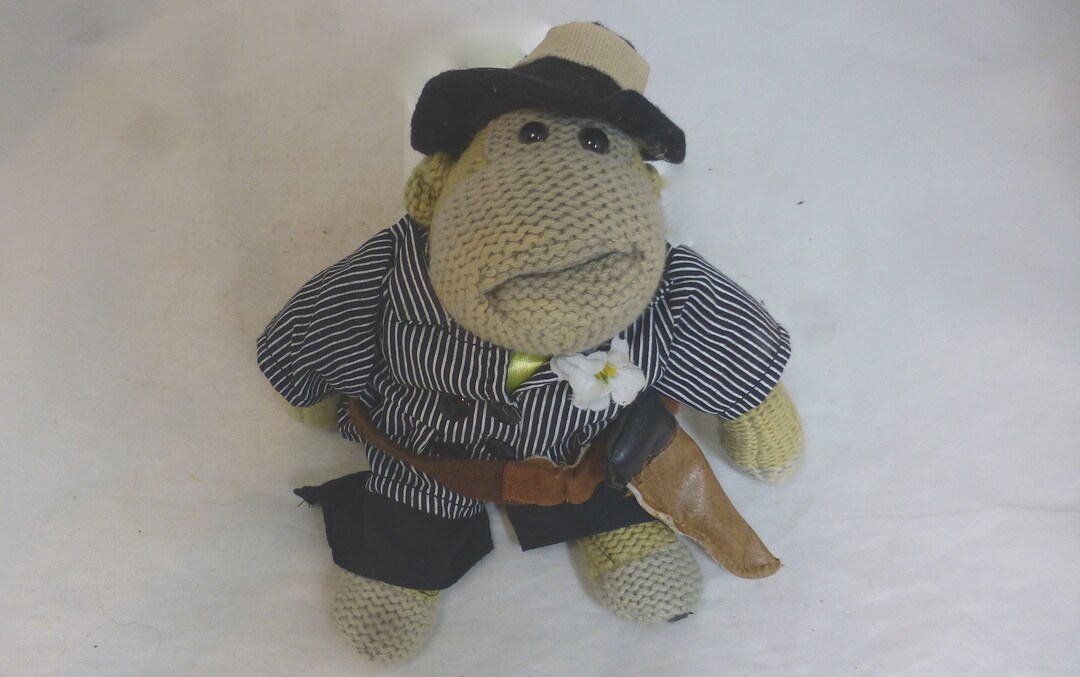 P G Tips Tea Chimp Al Capone Knitted Monkey Mobster Gangster Outfit 7.5 ...