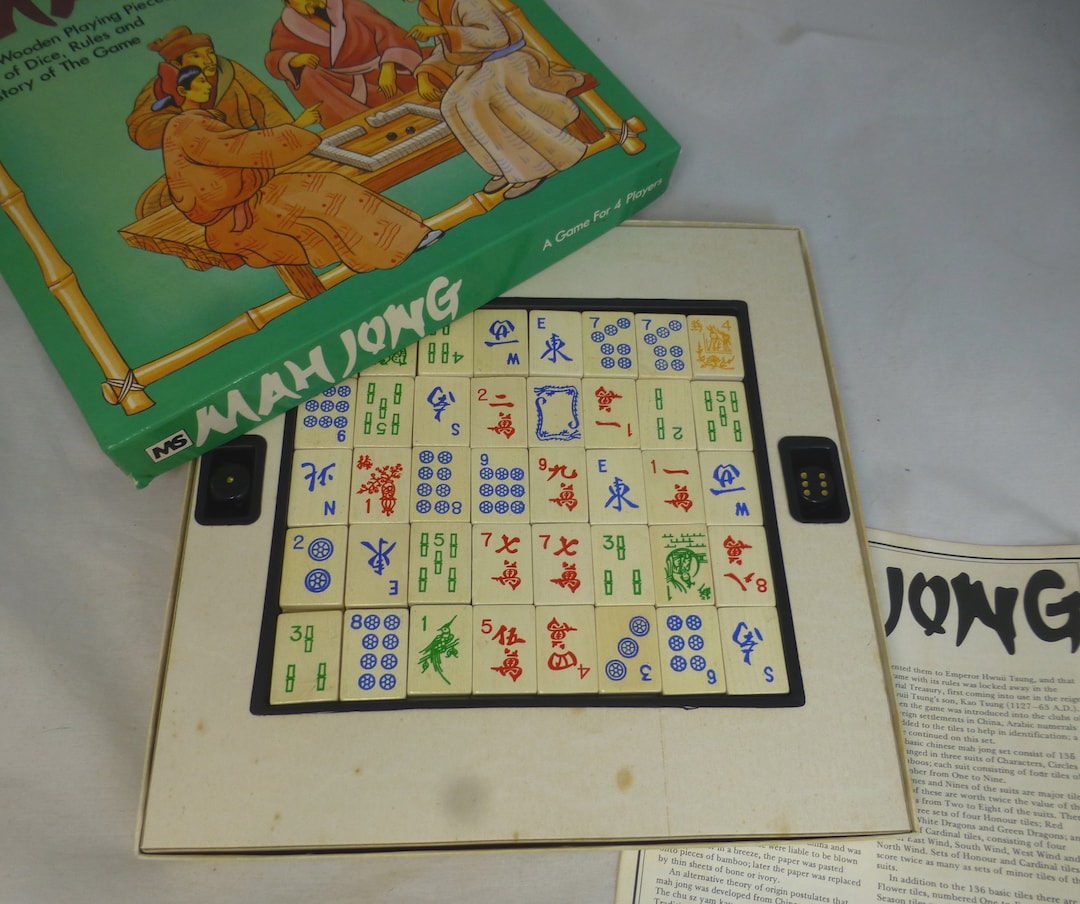 Vintage Mah Jong Chinese Strategy Game Michael Stanfield - Complete Set ...