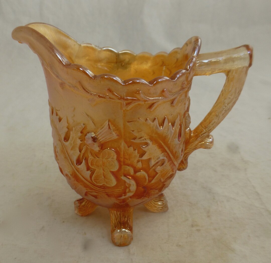 Vintage Rare Sowerby Carnival Glass Iridescent Scottish Thistle ...