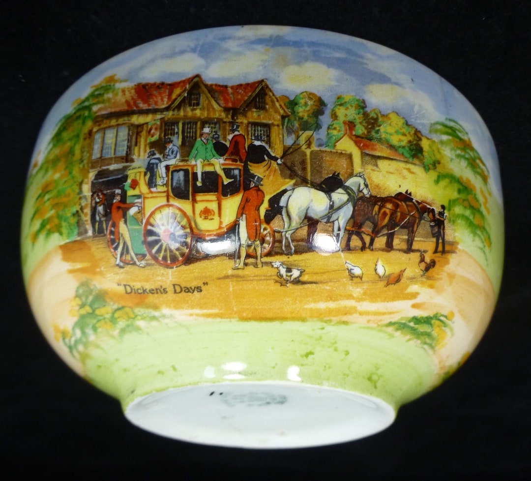 Art Deco EPC Empire Ware Ceramic Large Serving Bowl 7.5in - Dickens ...
