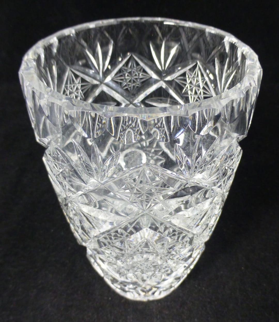 Vintage Hand Cut Lead Crystal Vase High Quality 6 Inch H Vase Flower ...