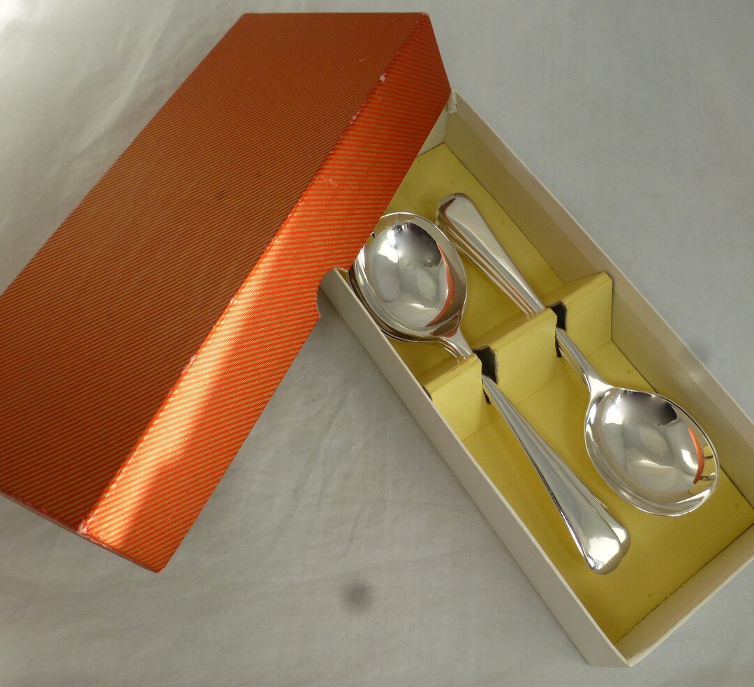 Vintage PB Pinro Silver Plated High Quality Boxed Set of 6 Signed Round ...