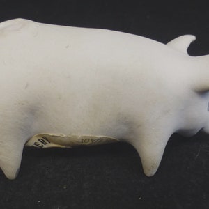 Cottage Pottery Pig Animal Vintage Figurine - Hand Painted Ceramic Pig ...