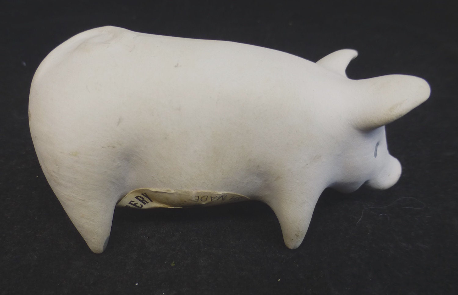 Cottage Pottery Pig Animal Vintage Figurine - Hand Painted Ceramic Pig ...