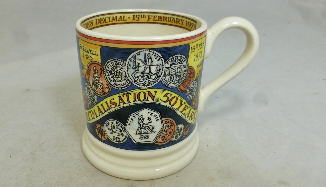 Emma Bridgewater Decimalisation 50 Years Events 1st Quality Half Pint ...