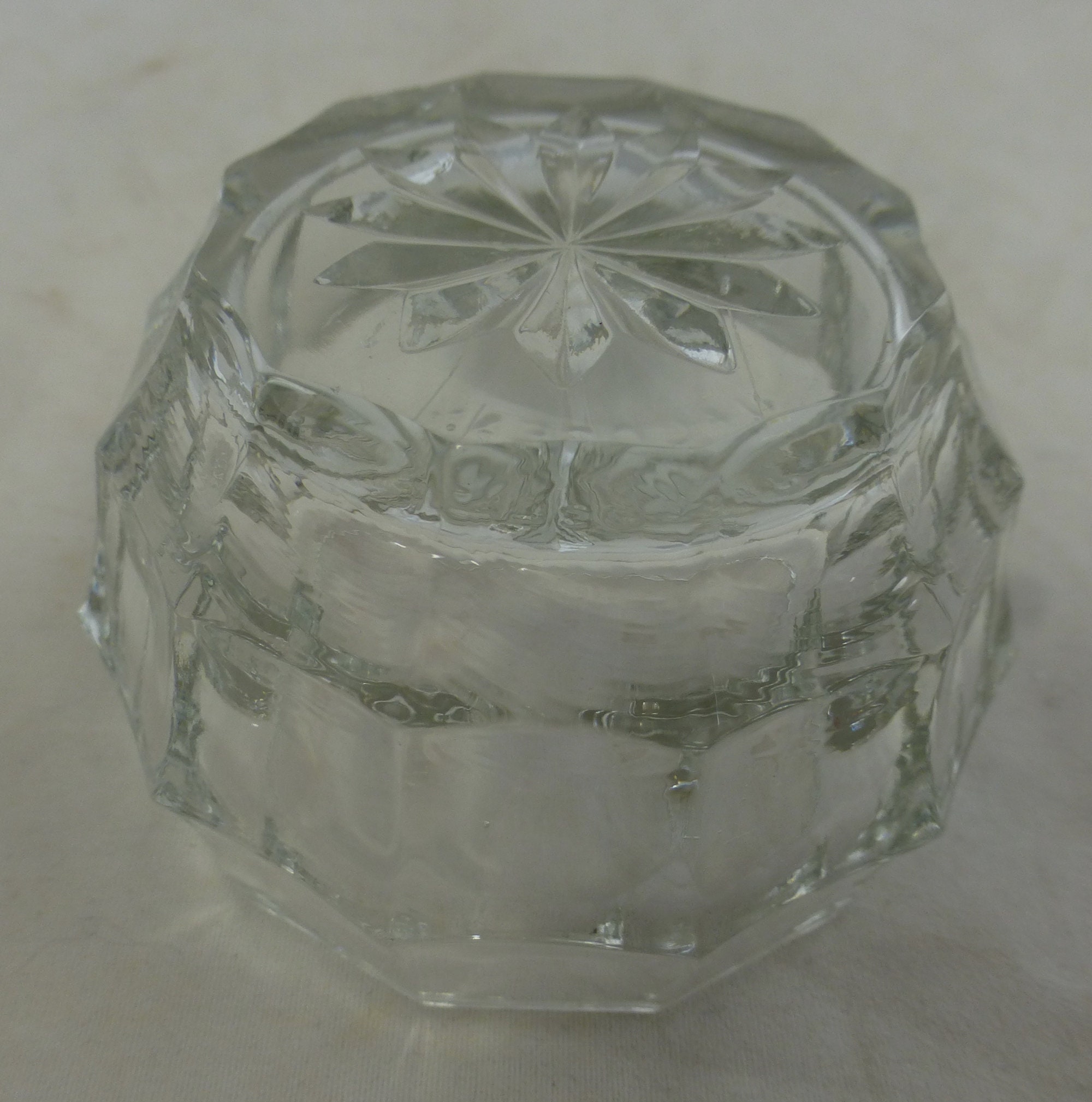 Vintage Davidson Jacobean Pressed Glass Open Circular Salt Cellar ...