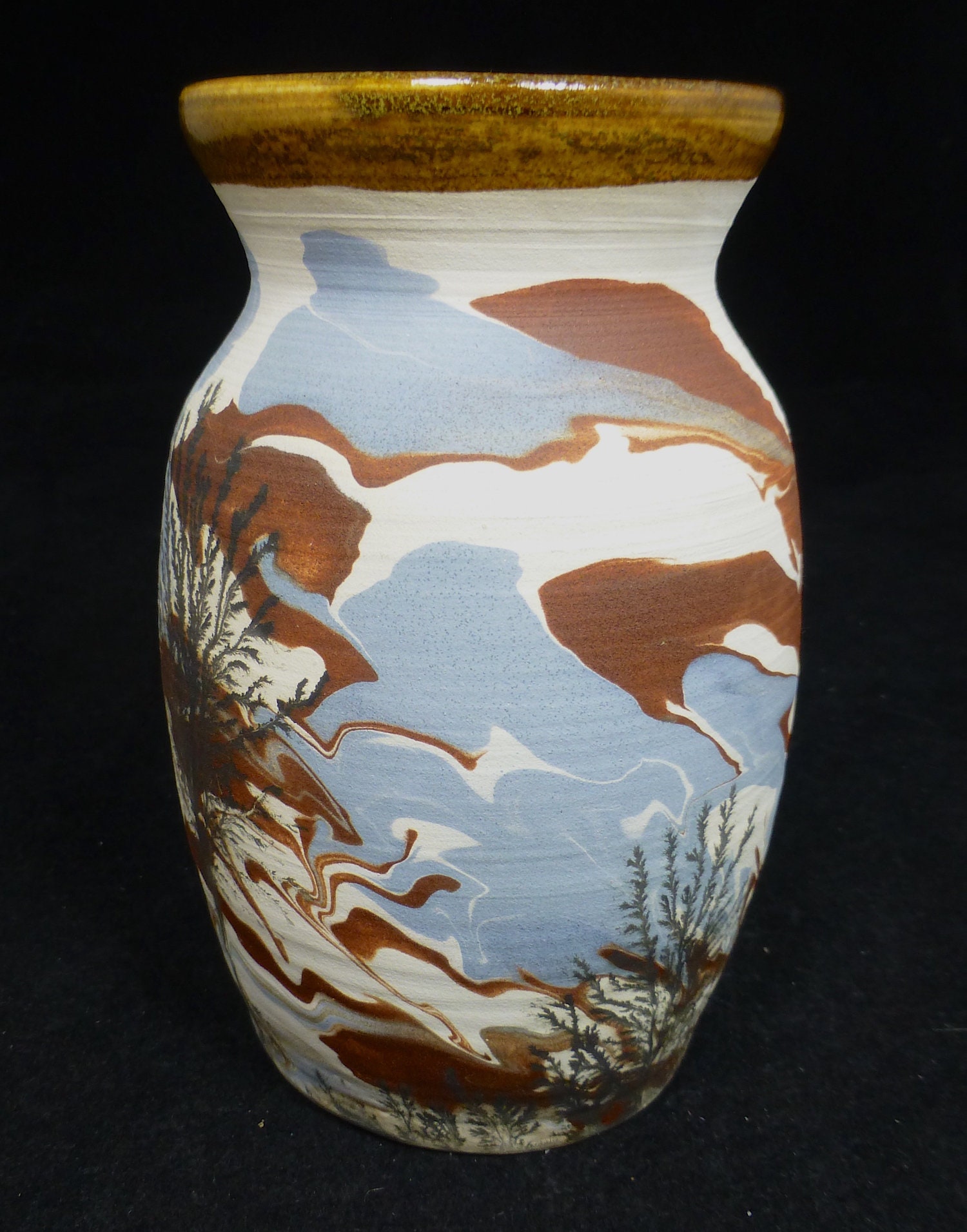 Sevierville Pottery Tennessee Ceramic Vase With Tree and | Etsy