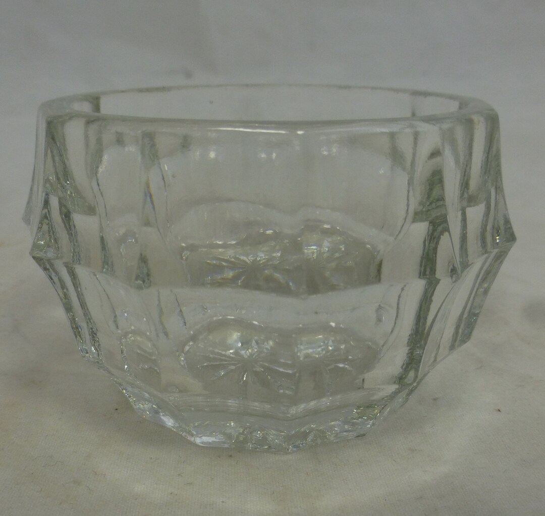 Vintage Davidson Jacobean Pressed Glass Open Circular Salt Cellar ...